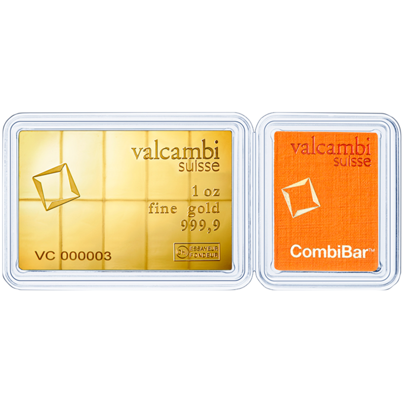 1 oz Gold Valcambi CombiBar | US BULLION ESTATE